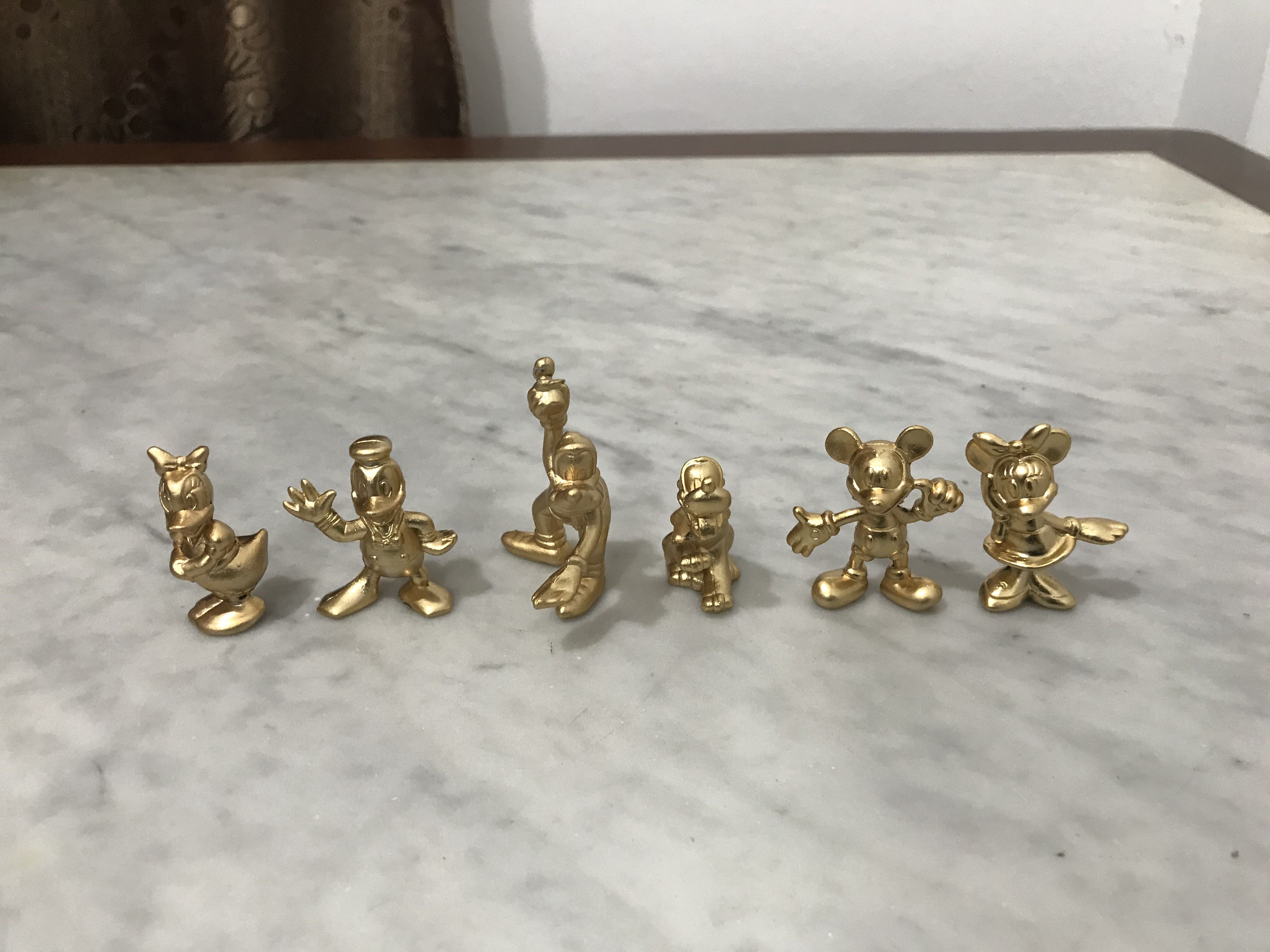 Disney Gold-Coloured Metal Miniature Set ( 6 Pieces ), Hobbies & Toys ...