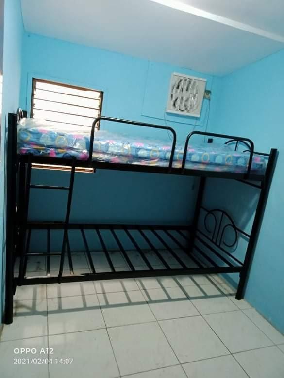 Double deck single size heavy duty brand new sale‼️, Furniture & Home ...