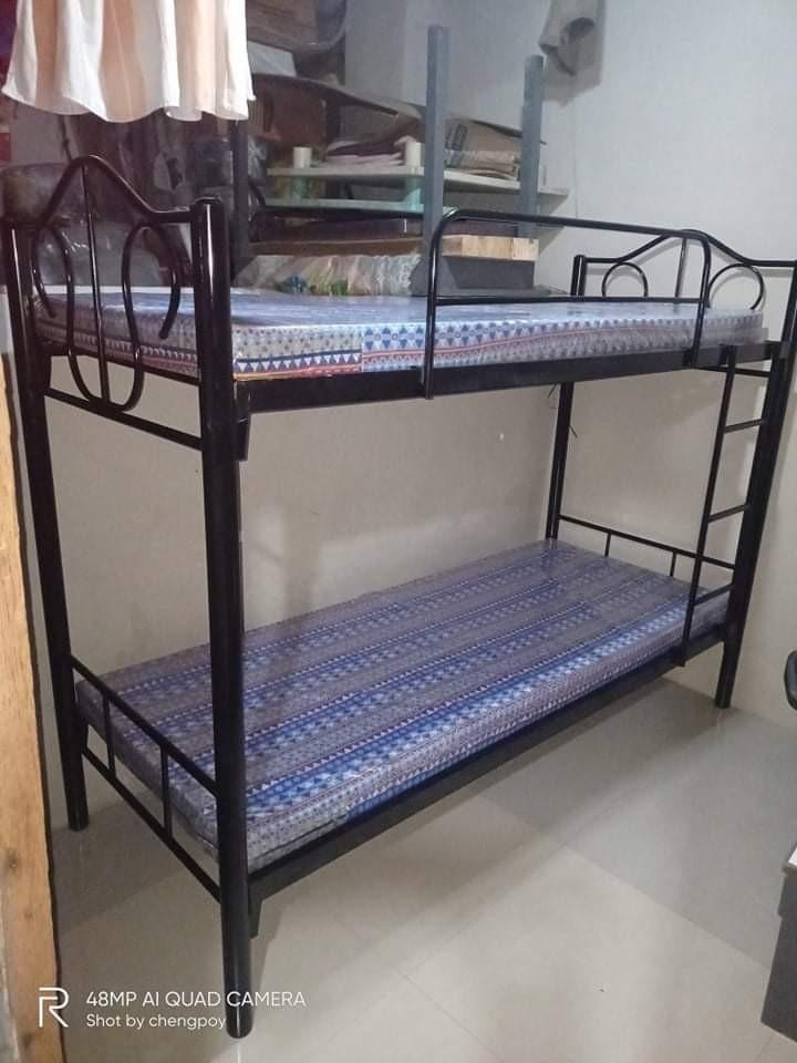 Double deck single size heavy duty brand new sale‼️, Furniture & Home ...