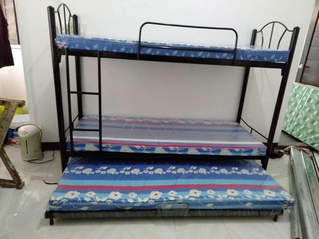 Double deck single size heavy duty brand new sale‼️, Furniture & Home ...