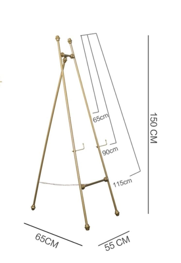 European Golden Bronze Easel stand, Hobbies & Toys, Stationery & Craft ...