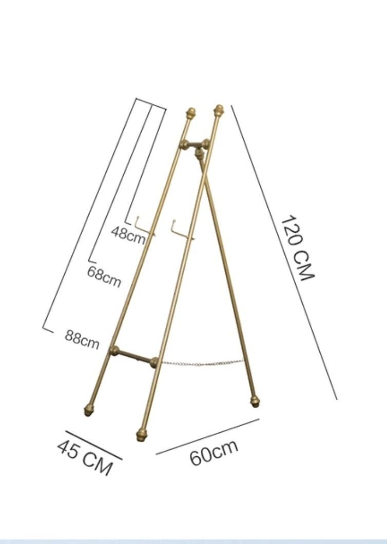 European Golden Bronze Easel stand, Hobbies & Toys, Stationery & Craft ...