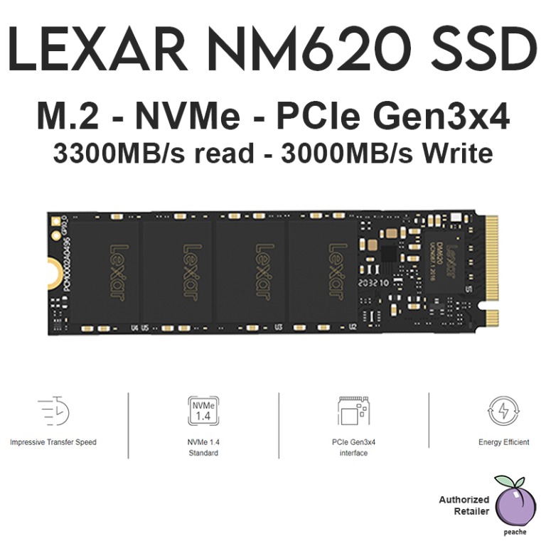 Lexar NM620 M.2 NVMe PCIe Gen3x4 Solid State Drive SSD 1TB, Computers & Tech, Parts ...