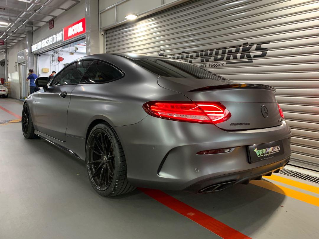 Mercedes AMG C43 full wrap 3M Satin Dark Grey, Car Accessories ...