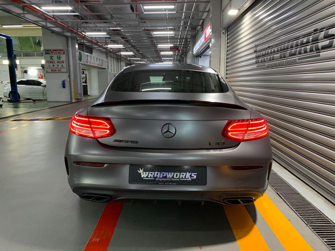 Mercedes AMG C43 full wrap 3M Satin Dark Grey, Car Accessories ...