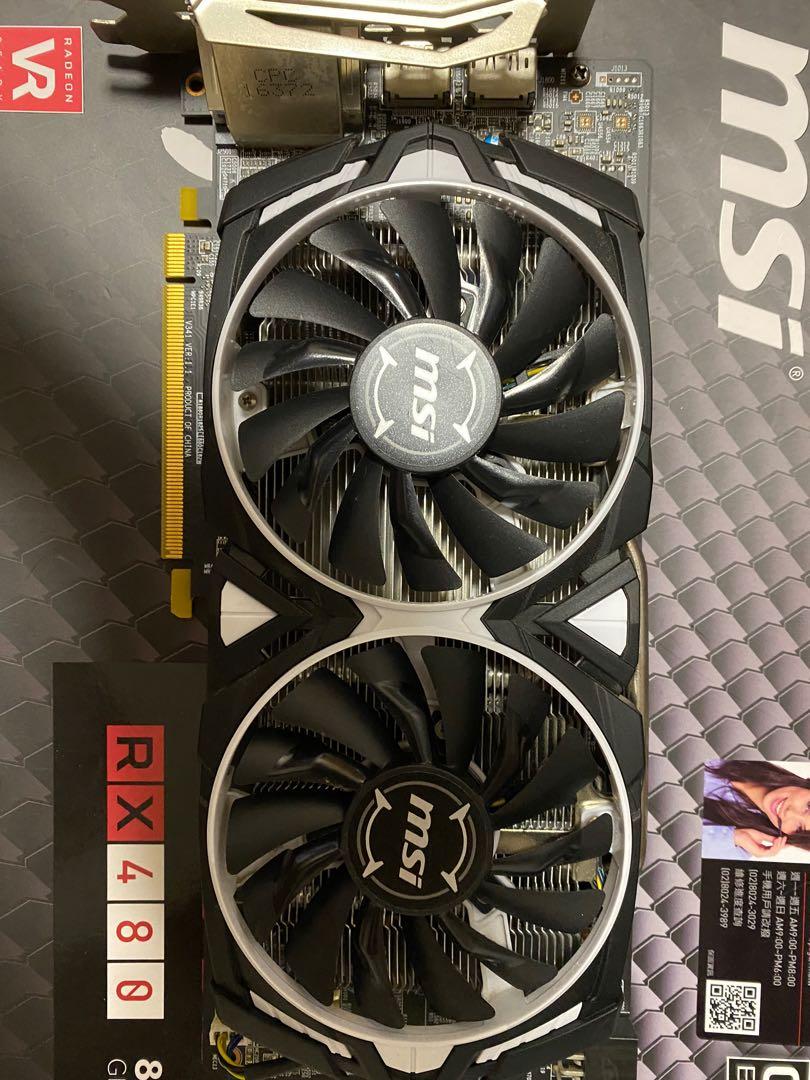 MSI RADEON RX480 8GB ARMOR OC, 電腦＆科技, 手提電腦 - Carousell