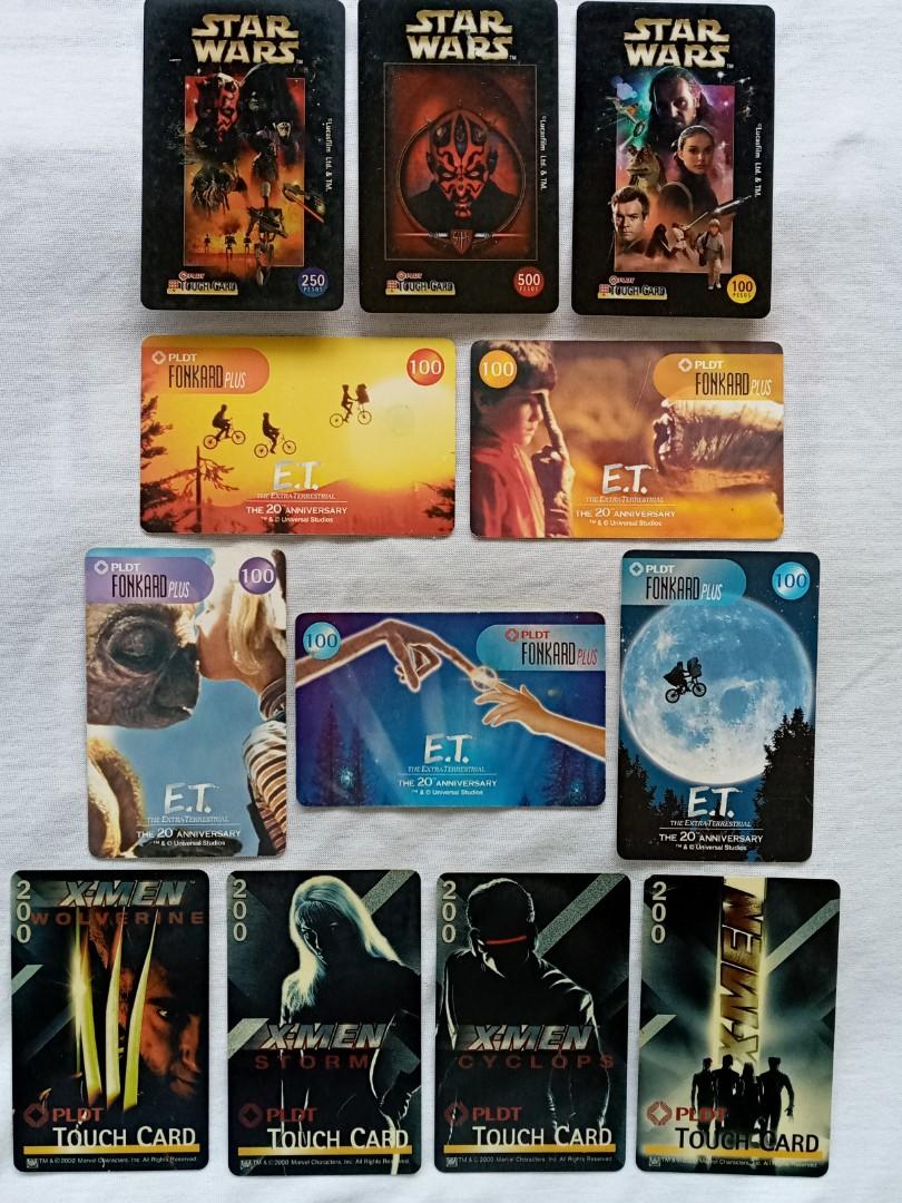 PLDT Fonkard Touch Card X-Men/ E.T. 20th anniv/ Star Wars Collectible ...