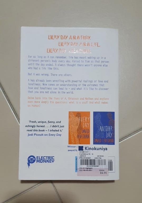 Someday - David Levithan, Books & Stationery, Fiction on Carousell