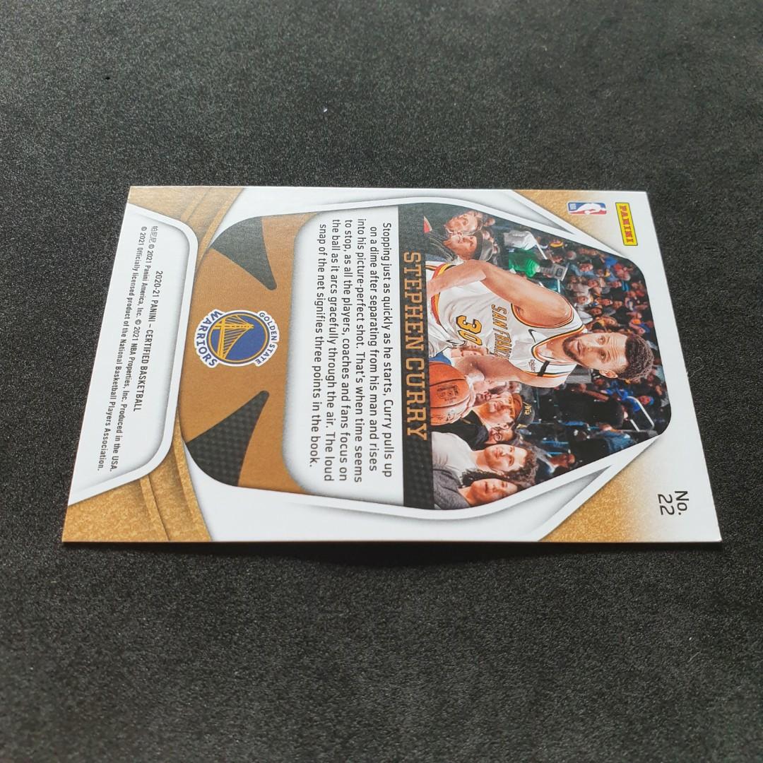 Steph Curry Panini Certified 2020-21 Gold Team NBA Cards, Hobbies ...