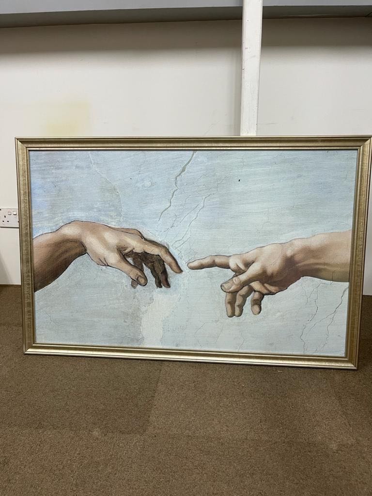 The Creation of Adam poster, Hobbies & Toys, Stationery & Craft, Art ...