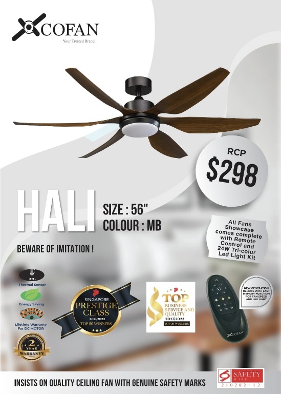 Now $238! BESTAR HALI [6-Blades] CEILING FAN LED Light [Last Memory] DC ...