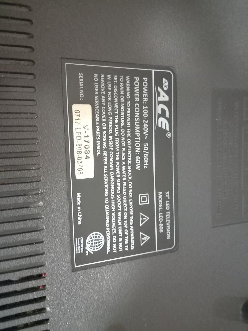 ACE 32 inch LED TV, TV & Home Appliances, TV & Entertainment, TV on ...