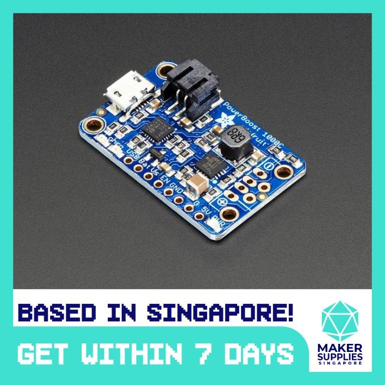 Adafruit PowerBoost 1000 Charger - Rechargeable 5V Lipo USB Boost @ 1A ...