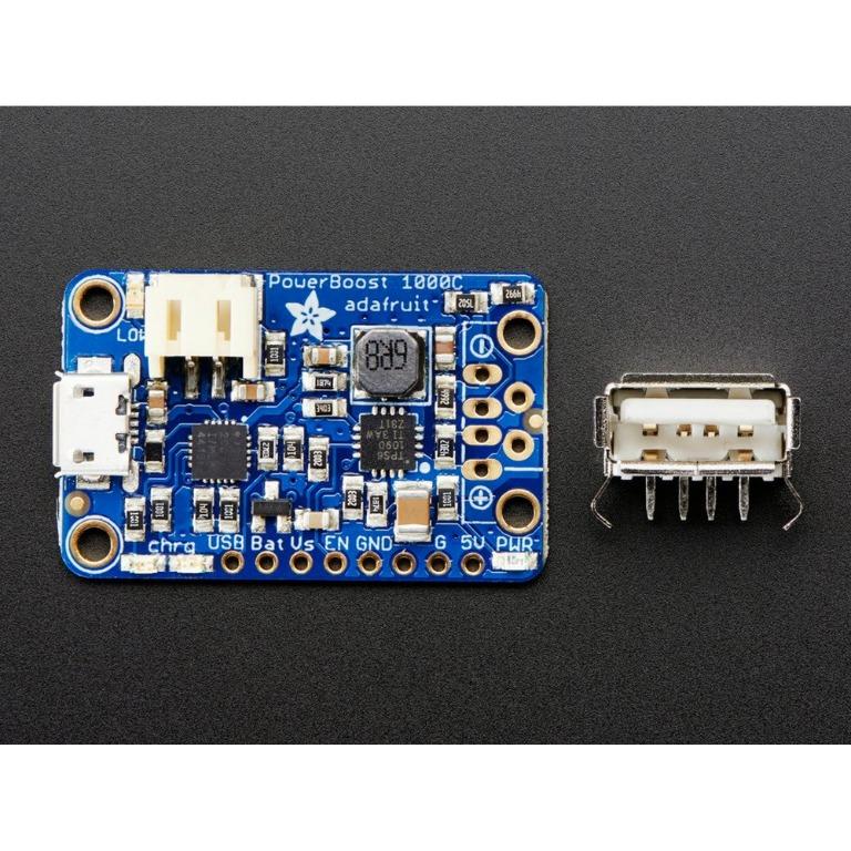 Adafruit PowerBoost 1000 Charger - Rechargeable 5V Lipo USB Boost @ 1A ...