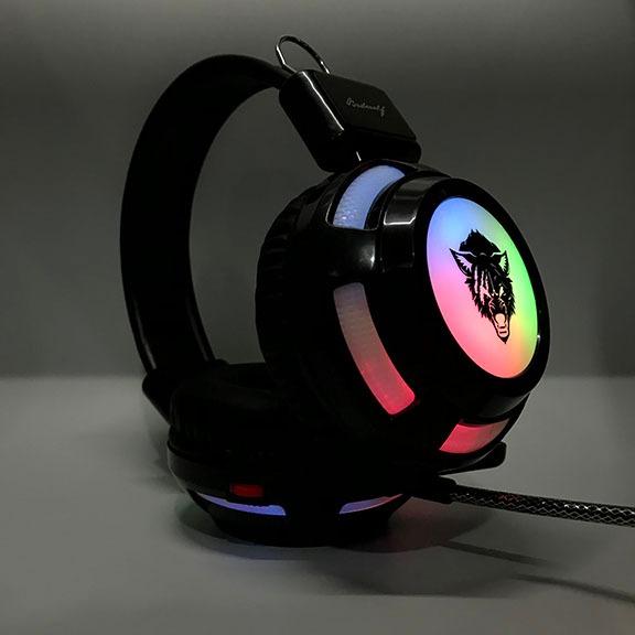 BADWOLF AURA GAMING HEADSET with Led RGB, with Mic Heavy Duty Headset ...