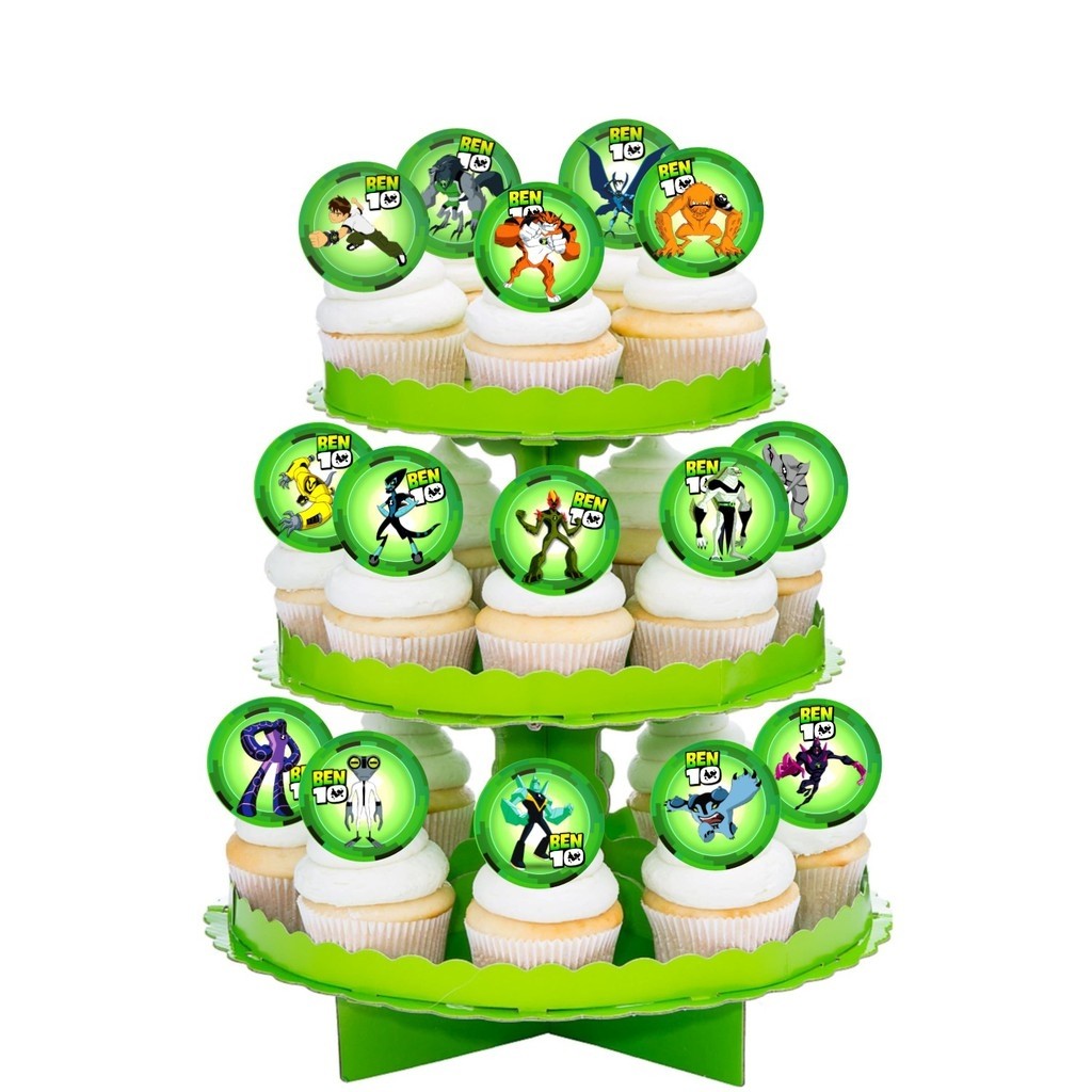 Ben 10 Characters Monsters Cupcake Cake Toppers 15pcs/pack Design 1 ...