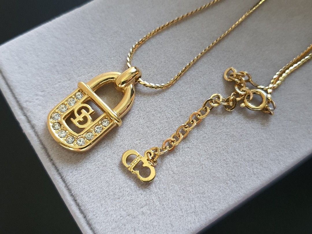 Christian Dior Vintage Lock Necklace, Luxury, Accessories, Others on ...
