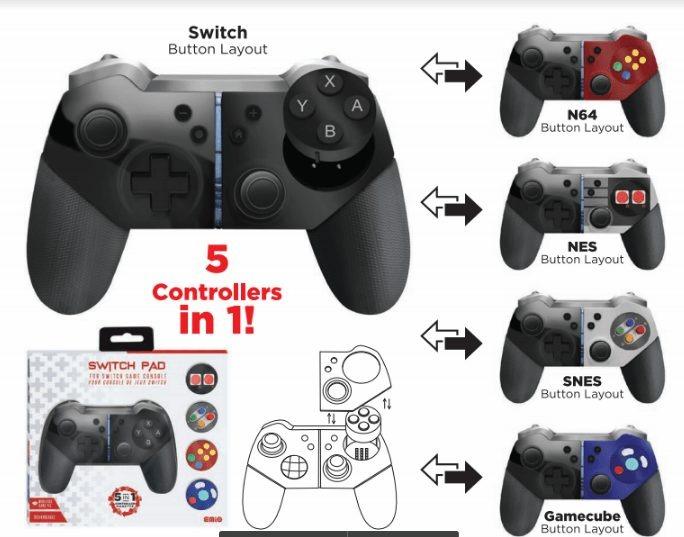 Emio Nintendo Switch Pad 5 In 1 Controller + 1 Week Warranty, Video ...