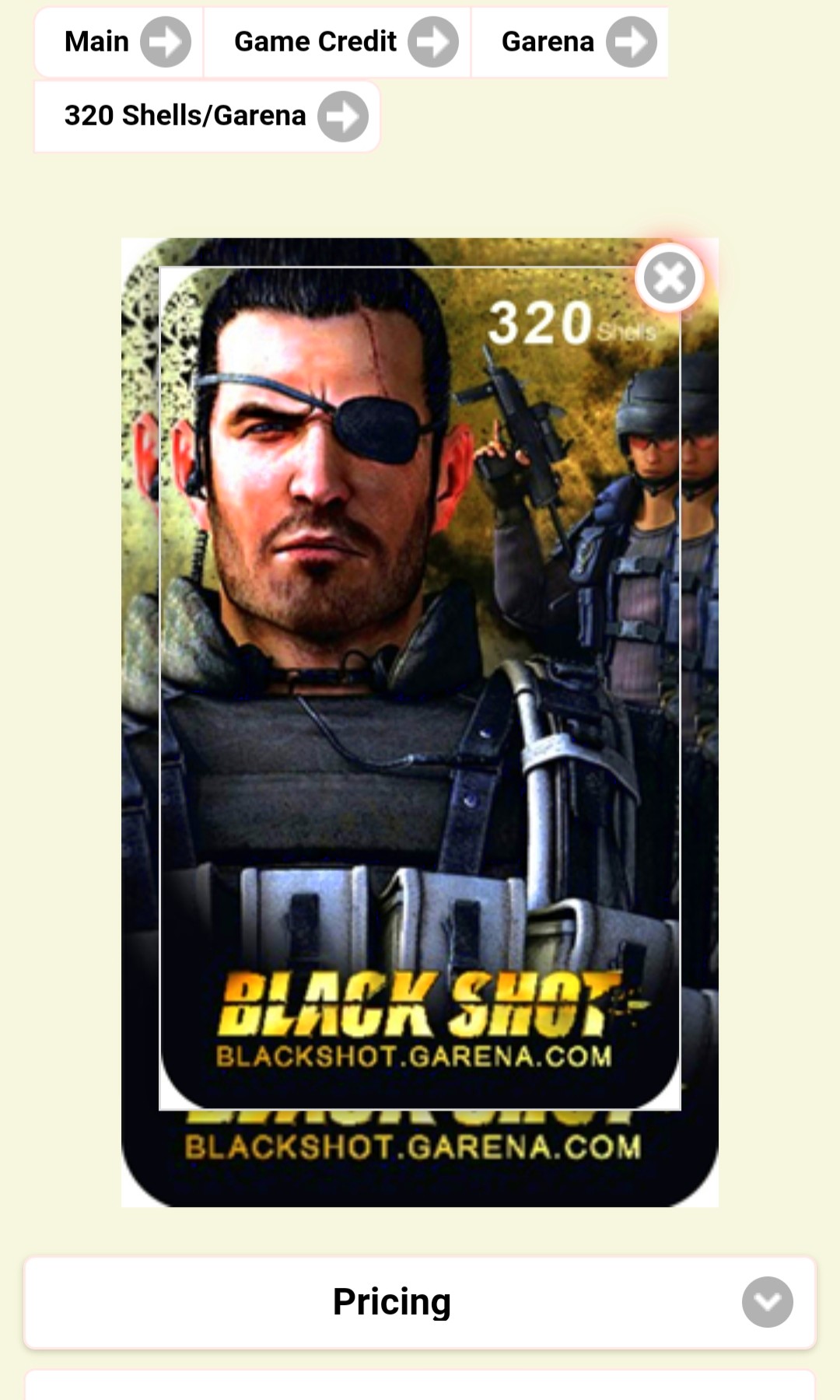 Garena 320 shells, Tickets & Vouchers, Vouchers on Carousell