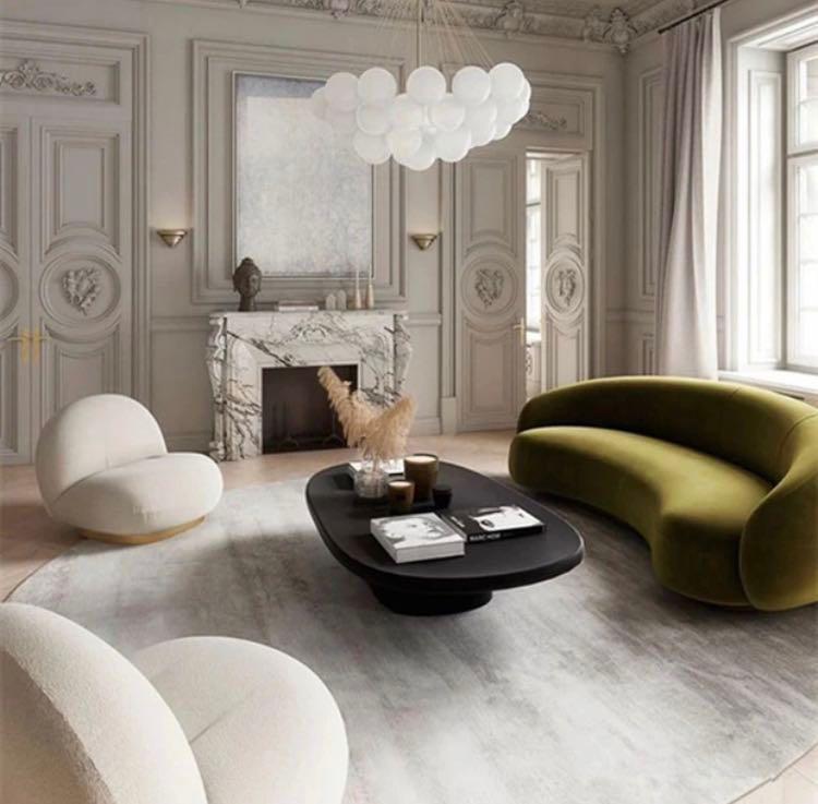 Gina Designer Sofa Customisable in Italian Velvet Fabric/ Cotton Linen ...