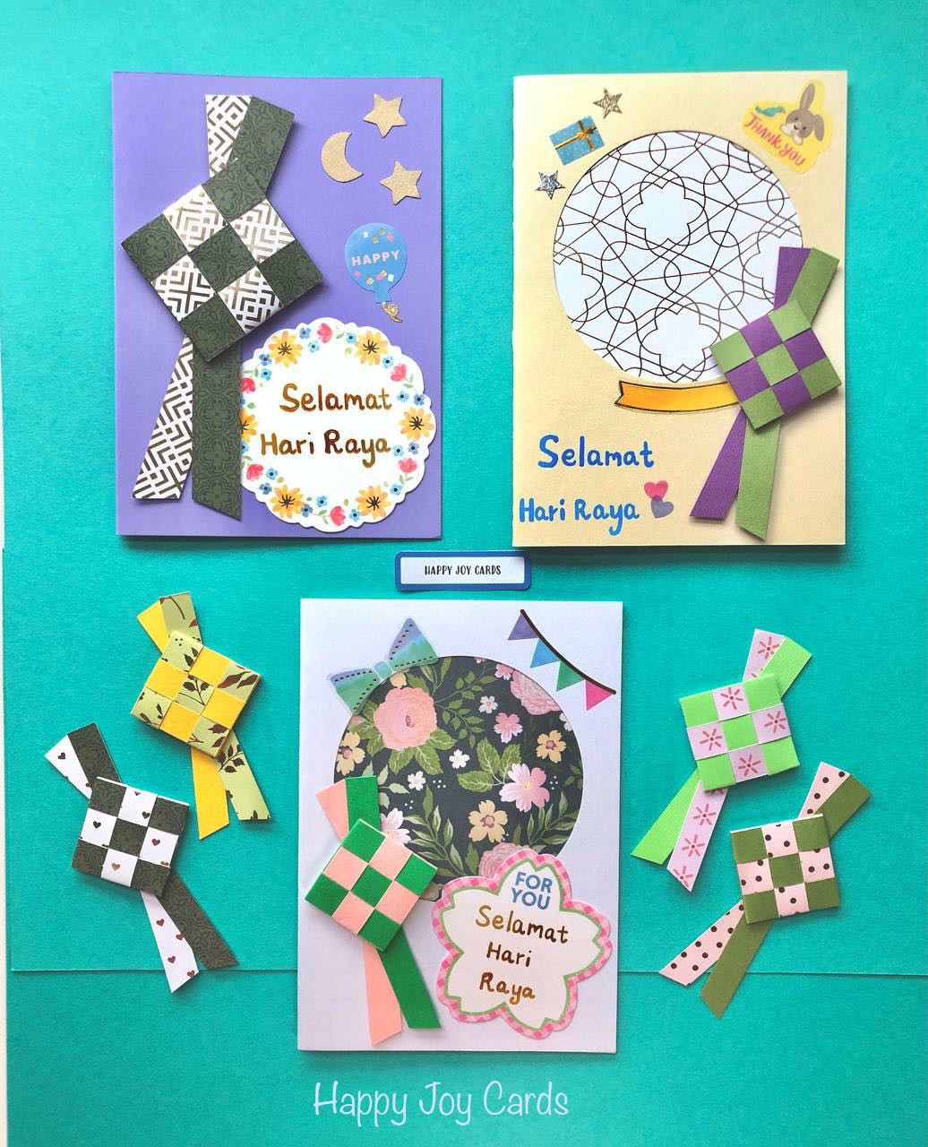 Handmade Hari Raya Card (Series 2) Ketupats Celebration, Hobbies & Toys ...