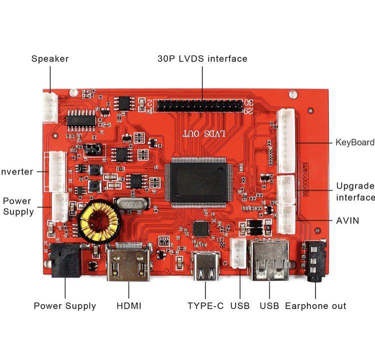 HDMI to Type C Interface Board Controller LVDS Keyboard Touch Panel ...