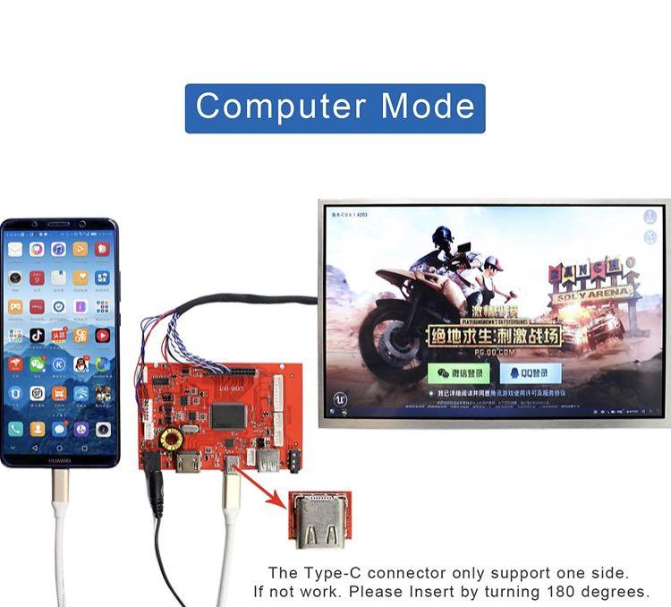 HDMI to Type C Interface Board Controller LVDS Keyboard Touch Panel ...