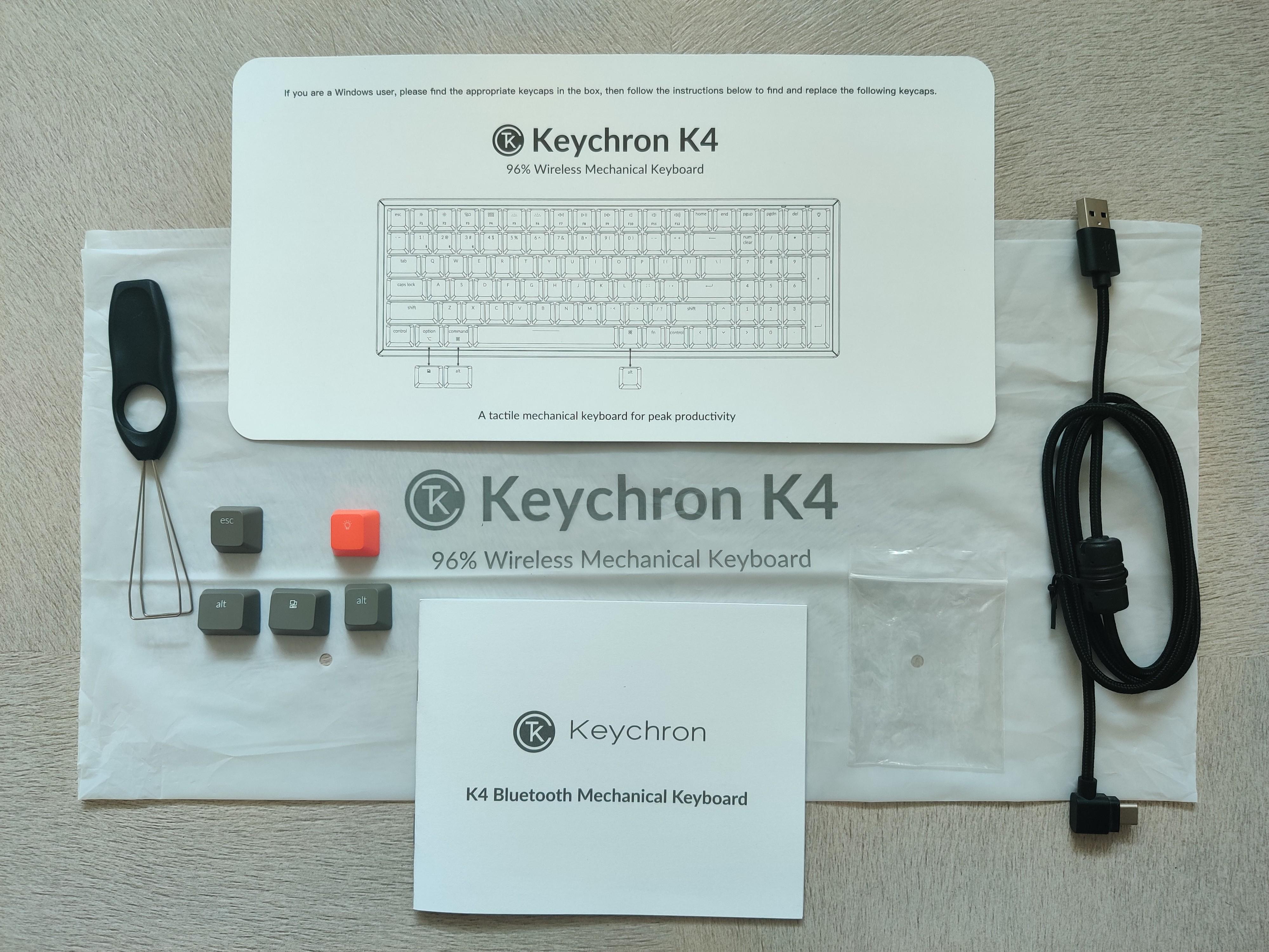 Keychron K4 RGB Aluminum Optical Red Switch Ver.1, 電腦＆科技, 電腦周邊及配件, 電腦鍵盤 ...