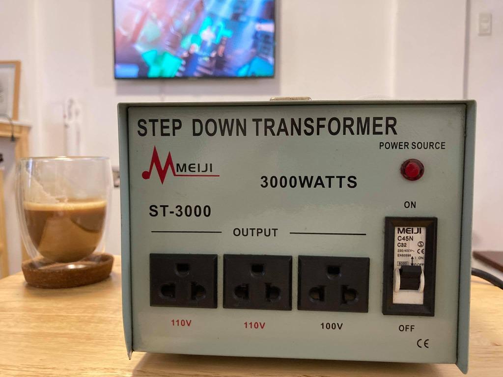 Meiji Step Down Transformer - ST 3000, TV & Home Appliances, Electrical ...