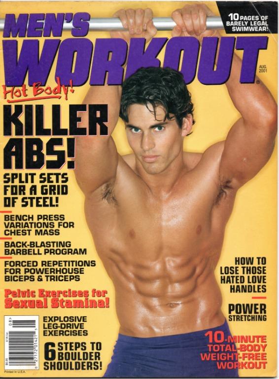 3 Men's Workout Magazines Gym Exercise Arms Chest Biceps Underwear ...