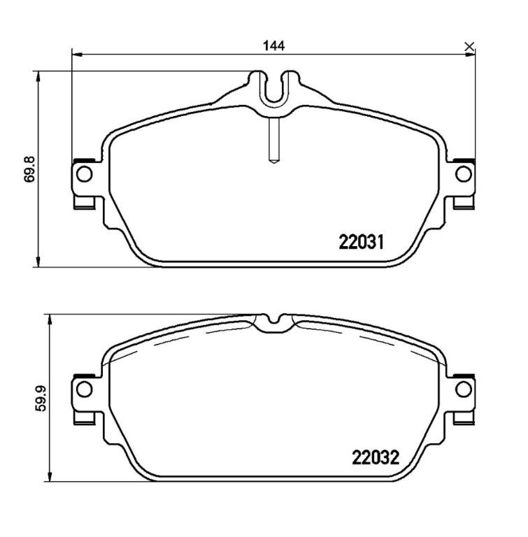 MERCEDES BENZ C180 AMG, C200 E200 W213 Brembo Brake Pad Front ...