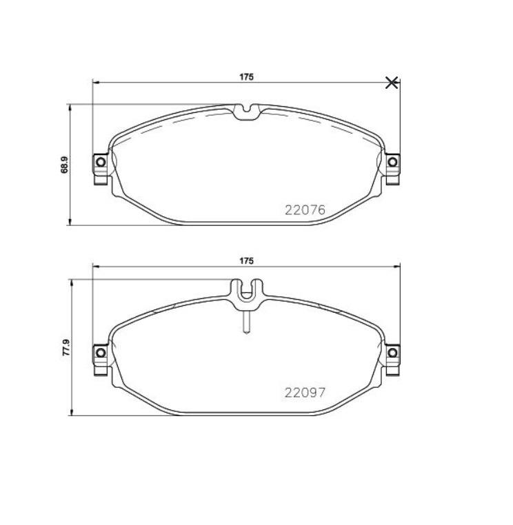 MERCEDES BENZ C180 W205, E220D W213 Brembo Brake Pad Front A0004209300 ...