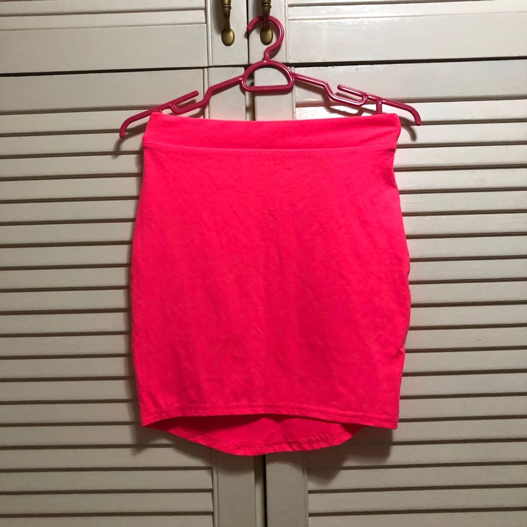 Neon pink mini skirt, Women's Fashion, Bottoms, Skirts on Carousell