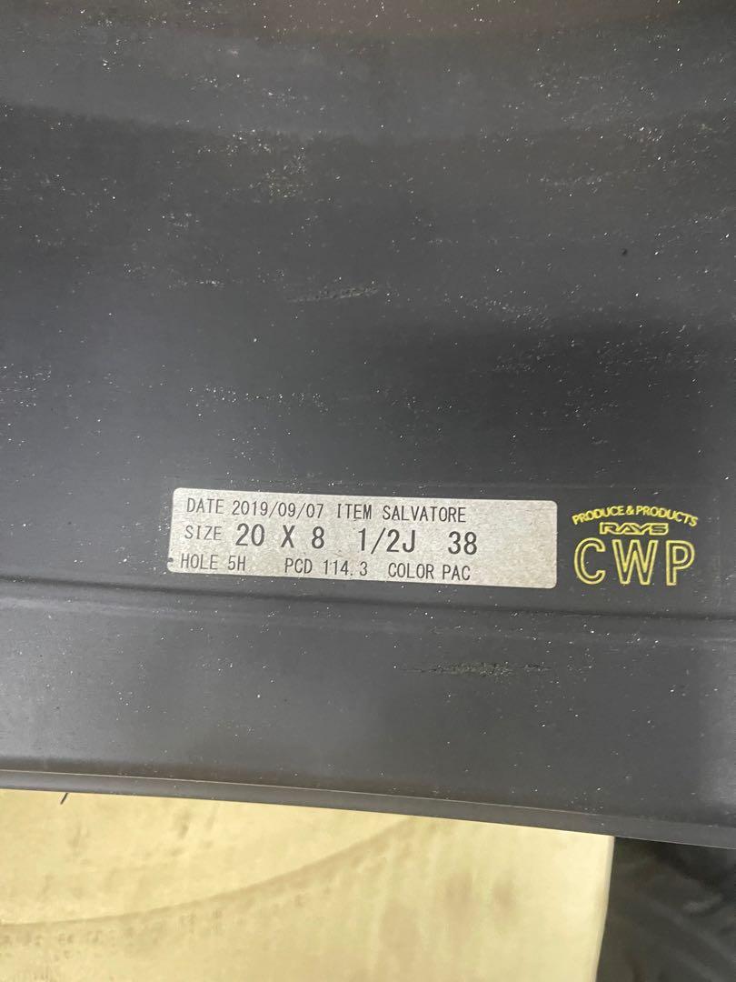 Original Japan Sport Rim Rays Versus 20” with Tyre, Car Accessories ...