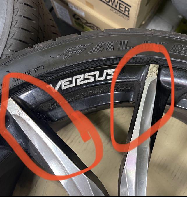 Original Japan Sport Rim Rays Versus 20” with Tyre, Car Accessories ...