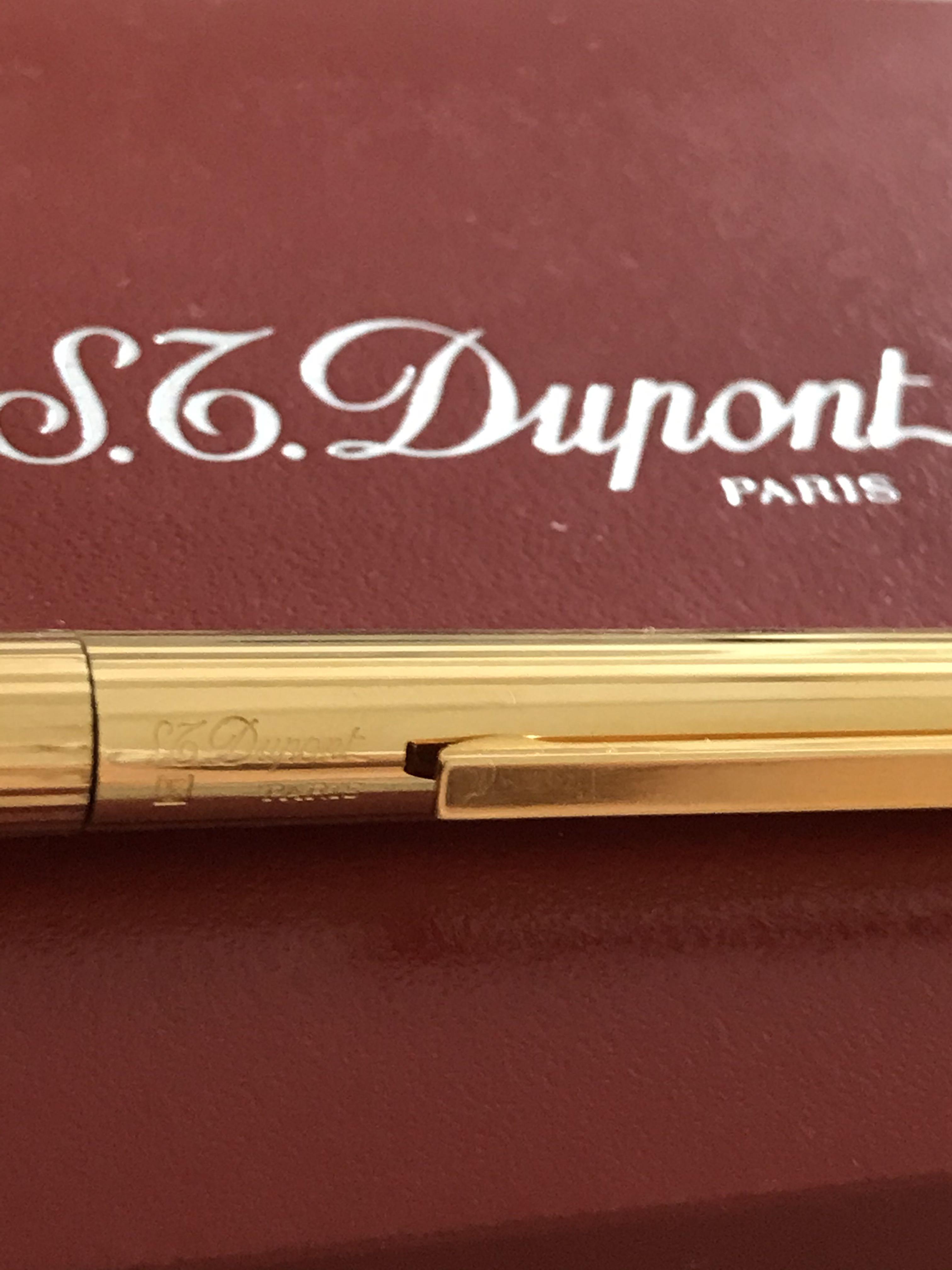 S.T DuPont Ball point Pen Classic Gold , Luxury, Accessories on Carousell
