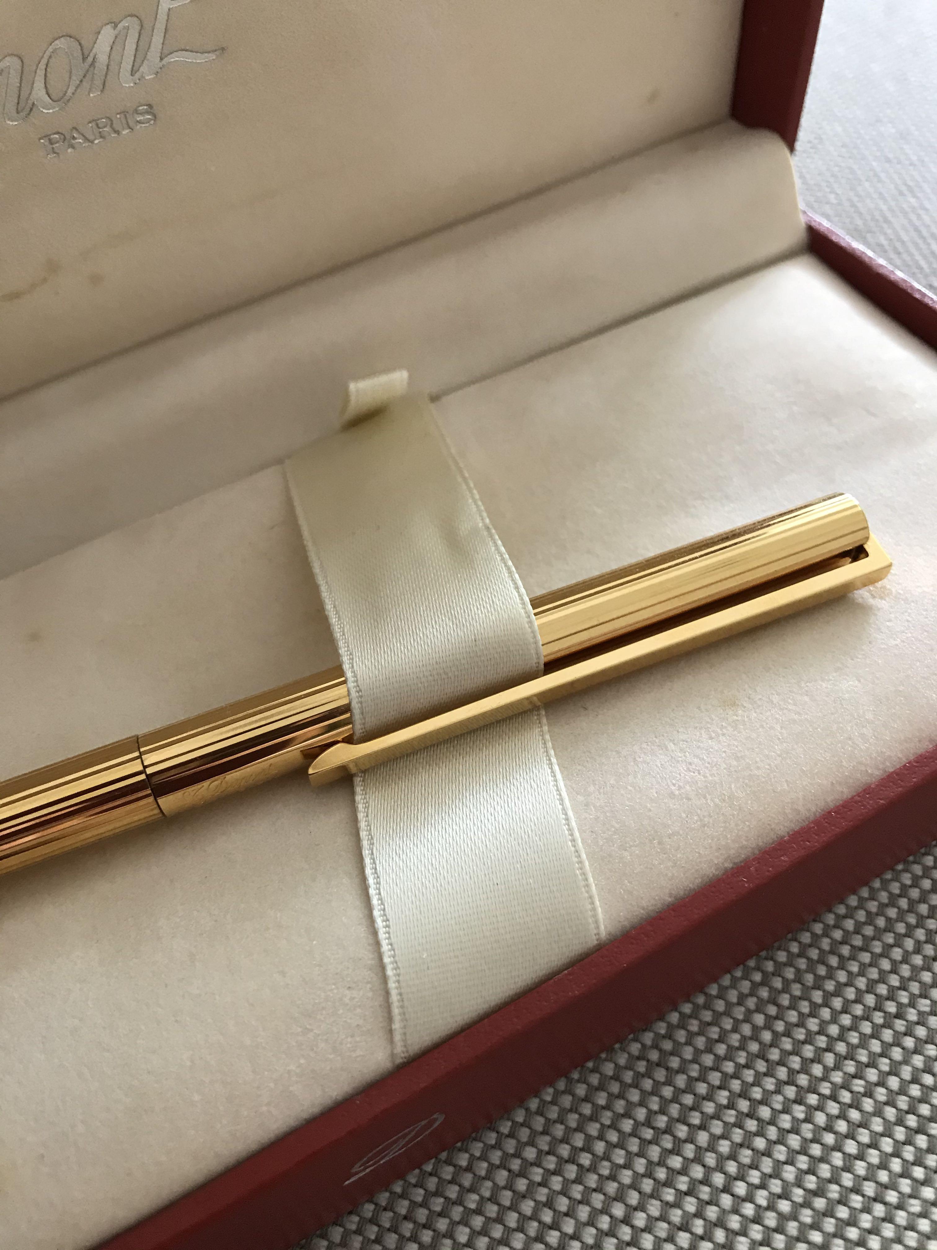 S.T DuPont Ball point Pen Classic Gold , Luxury, Accessories on Carousell