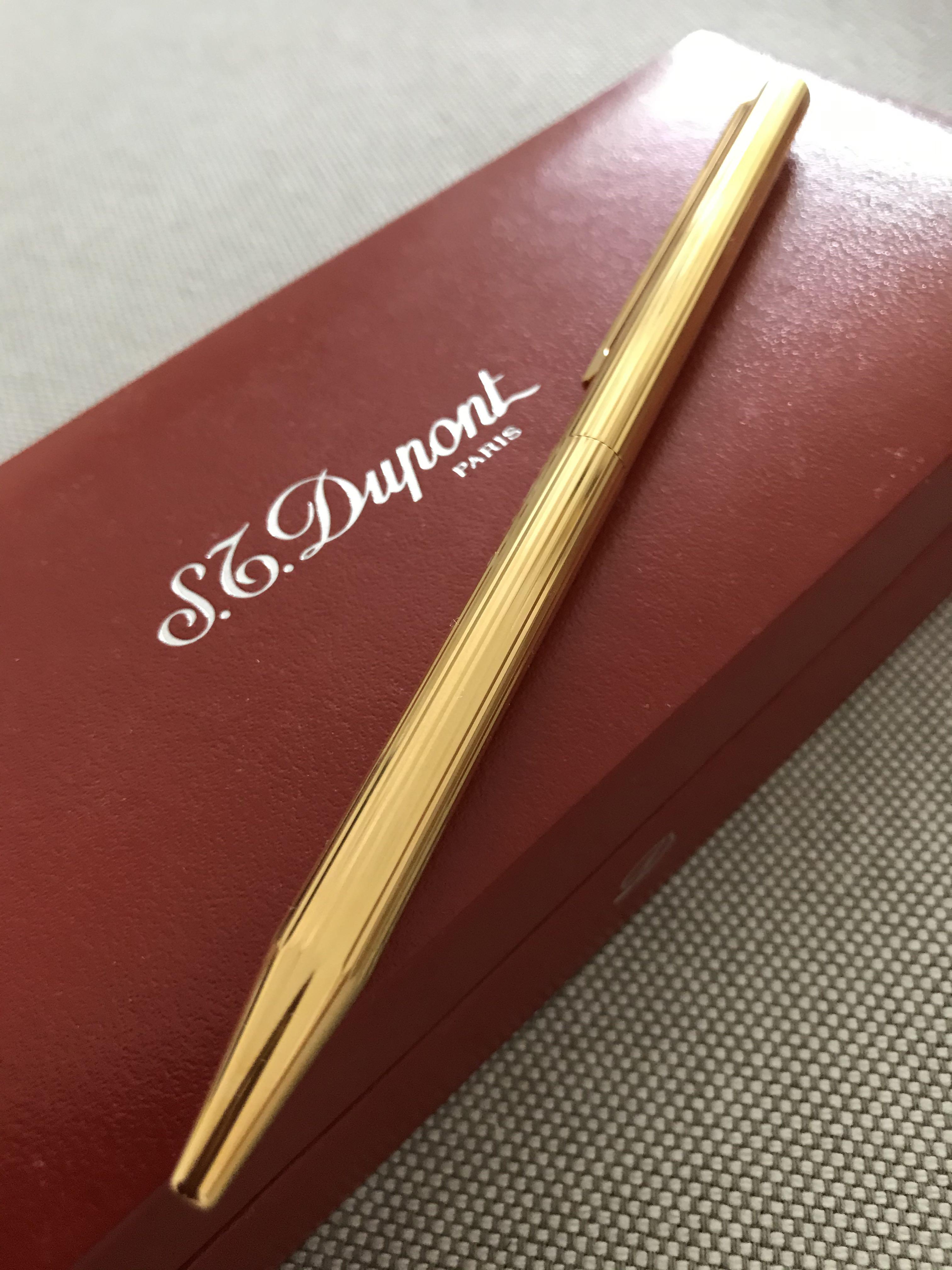 S.T DuPont Ball point Pen Classic Gold , Luxury, Accessories on Carousell