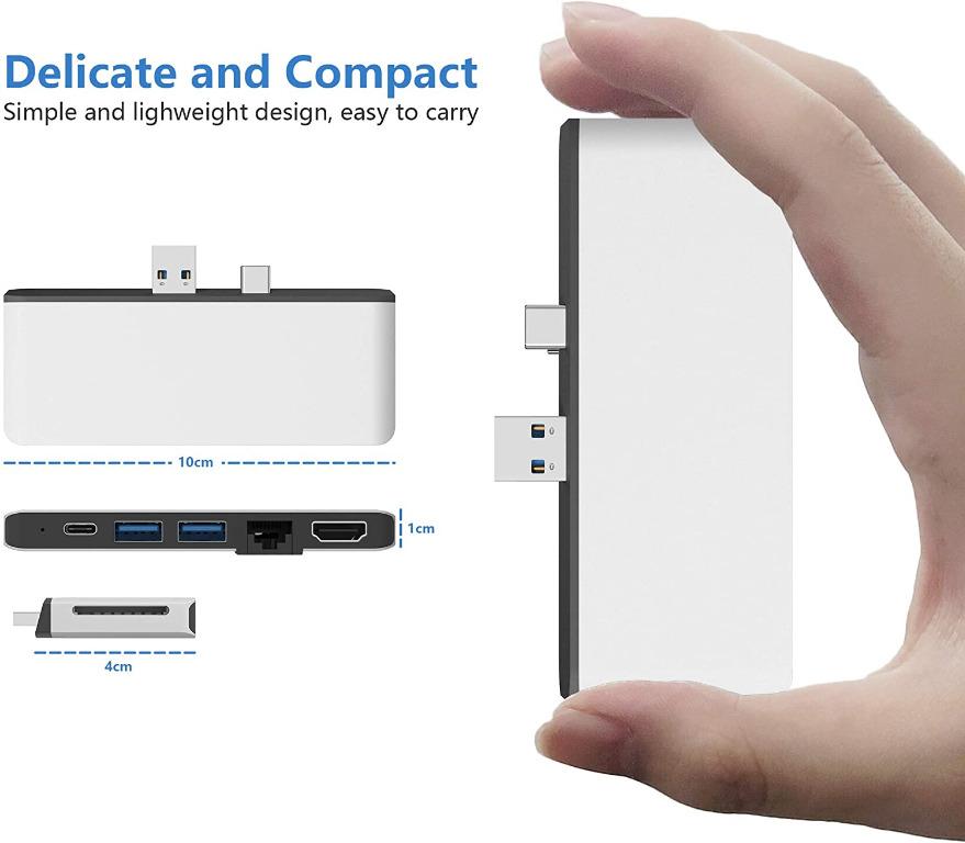Surface Pro 7 Hub Docking Station with 4K HDMI Adapter+100M Ethernet ...