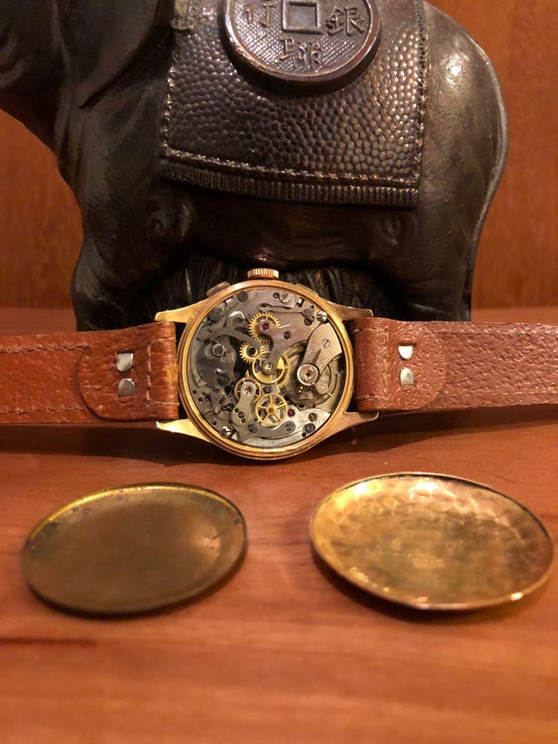 Texa Pink Gold Antimagnetic Chronograph Vintage Watch Faraday Cage Rare ...