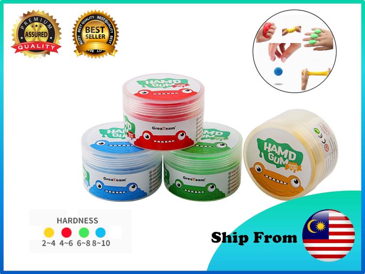 Therapy Putty Hand Gum Exercise Training Kekuatan Tangan Jari Rehab ...