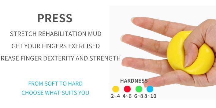 Therapy Putty Hand Gum Exercise Training Kekuatan Tangan Jari Rehab ...