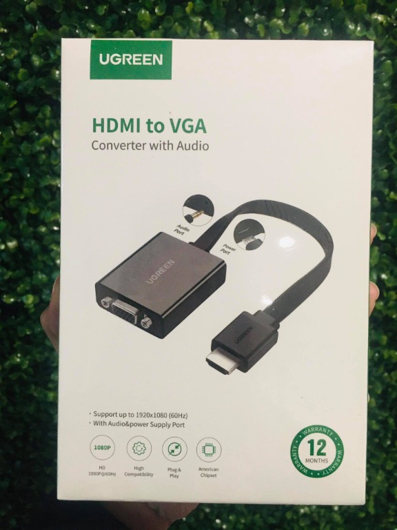 UGREEN HDMI to VGA Converter with 3.5mm Audio Port MM103 40248, Computers & Tech, Parts ...