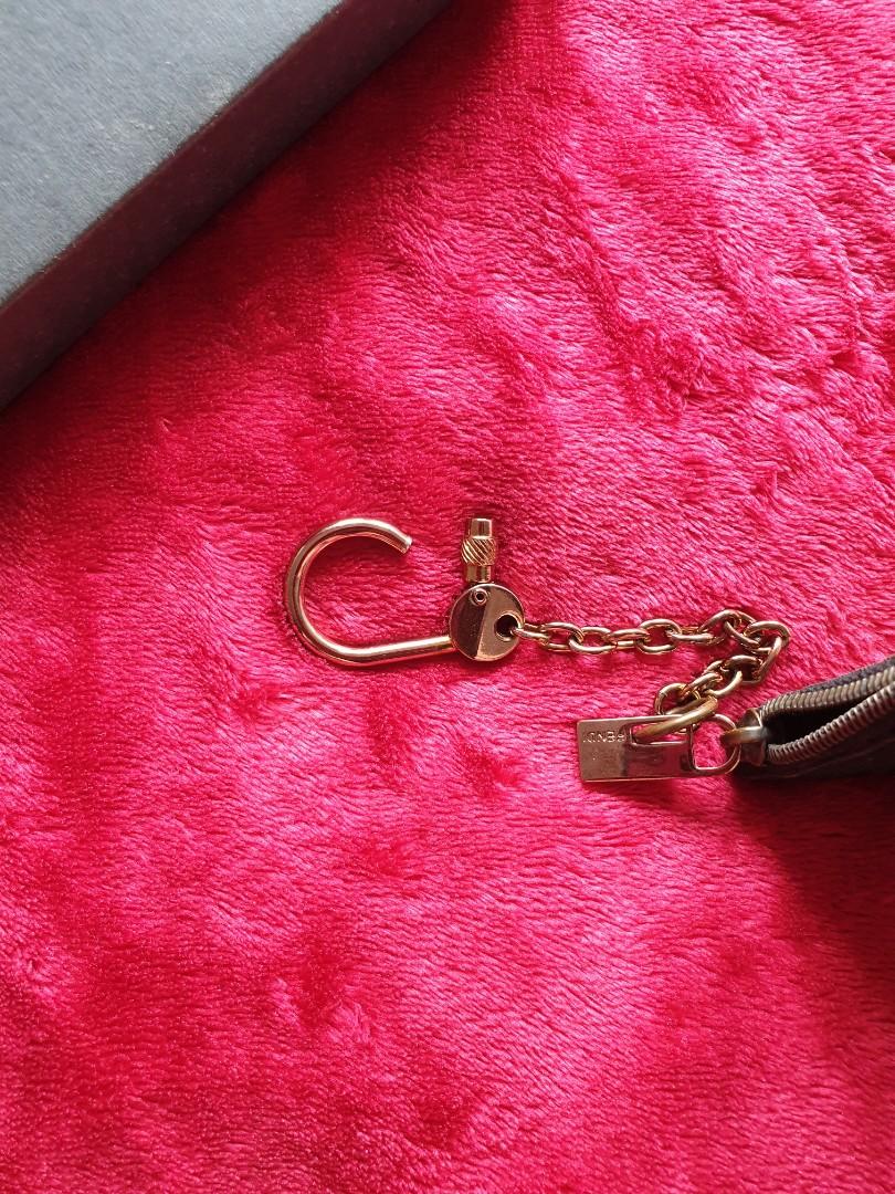 Vintage FENDI Zucca Monogram Coin Purse Key Ring Cles, Luxury, Bags ...