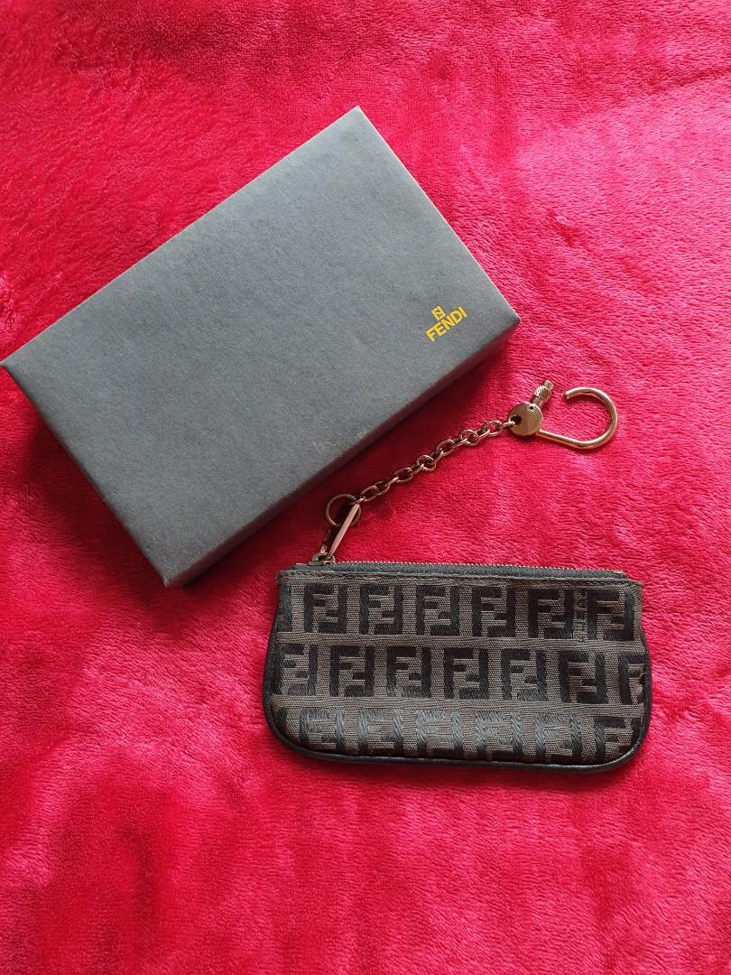 Vintage FENDI Zucca Monogram Coin Purse Key Ring Cles, Luxury, Bags ...