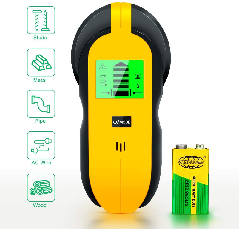 Wall Detector, 3 Modes Multi-Function Stud Scanner with LCD Display and ...