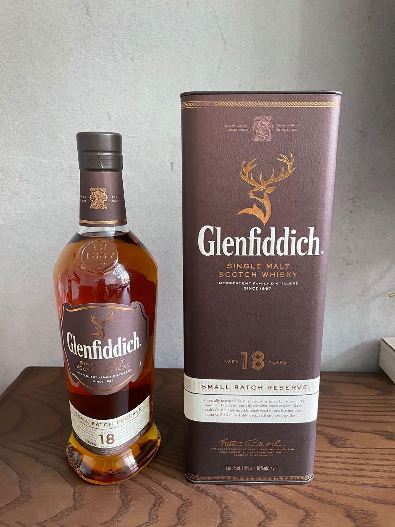 格蘭菲迪18年單一純麥威士忌Glenfiddich 18 Year Old 700ml, 嘢食 & 嘢飲, 酒精飲料 - Carousell