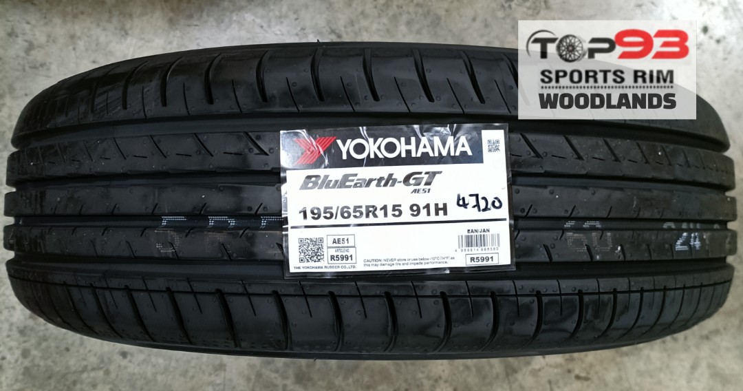 195/65/15 Yokohama Bluearth-GT AE51, Car Accessories, Tyres & Rims on Carousell