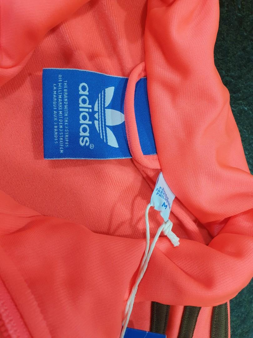 adidas jacket (neon orange), Men's Fashion, Activewear on Carousell