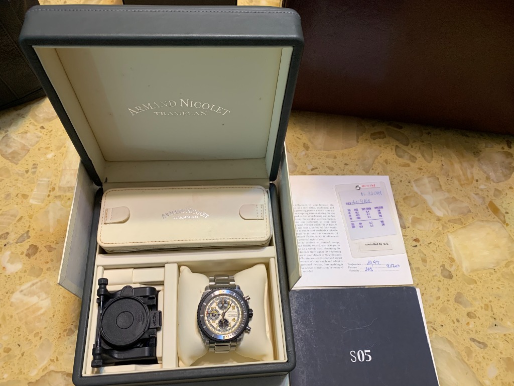 ARMAND Nicolet Tramelan S05 Chronograph & Complete Calendar – Very Rare ...